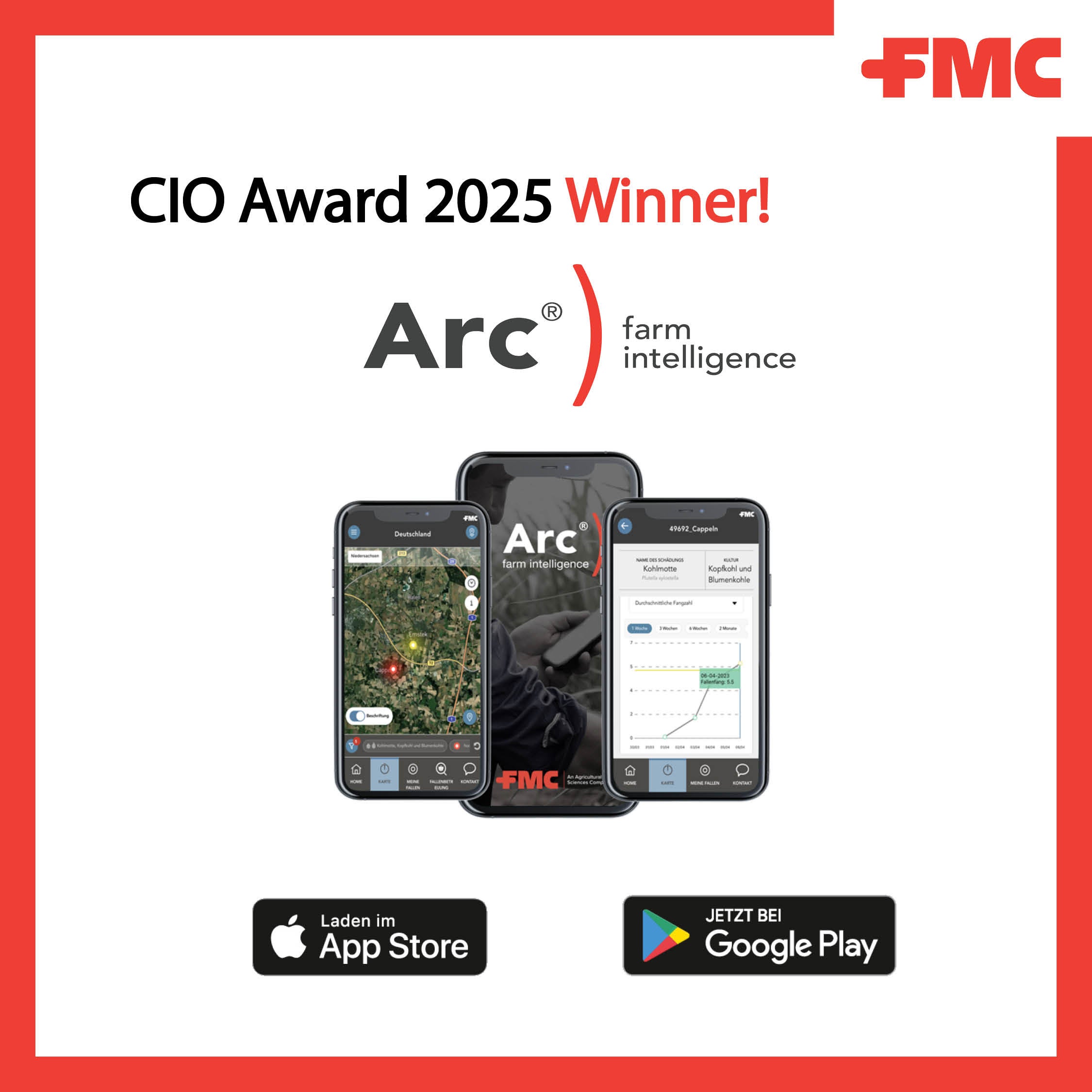 Ausgezeichnete Innovation: Arc® farm intelligence gewinnt den CIO 100 Award 2025 | FMC ...